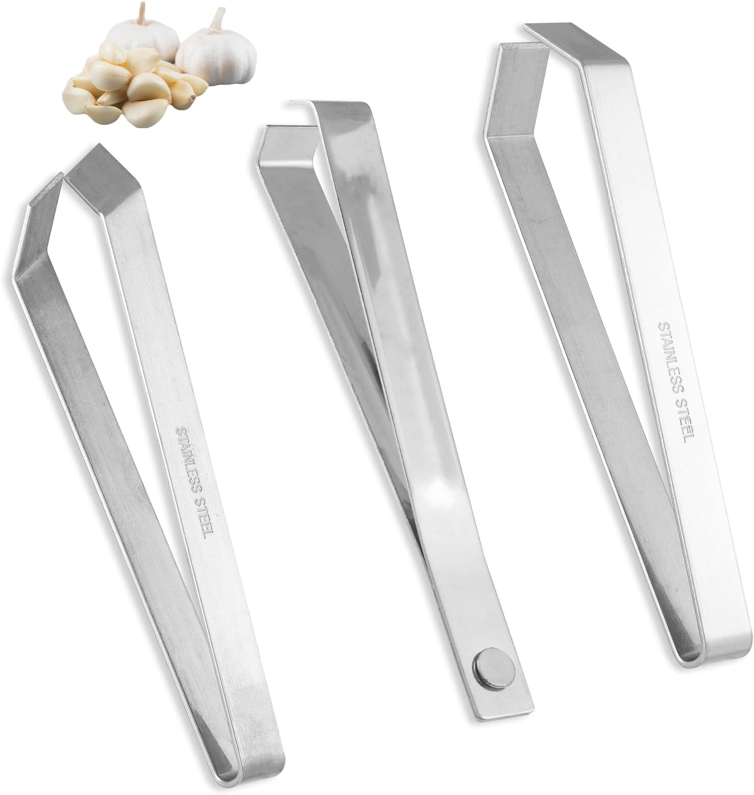 Amazon.com: 3pcs Stainless Steel Garlic Peeler with Fruit and Vegetable ...