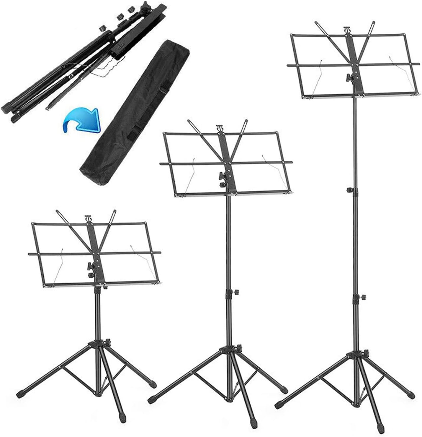Amazon Basics Professional Folding Orchestra Sheet Music Stand : Amazon ...