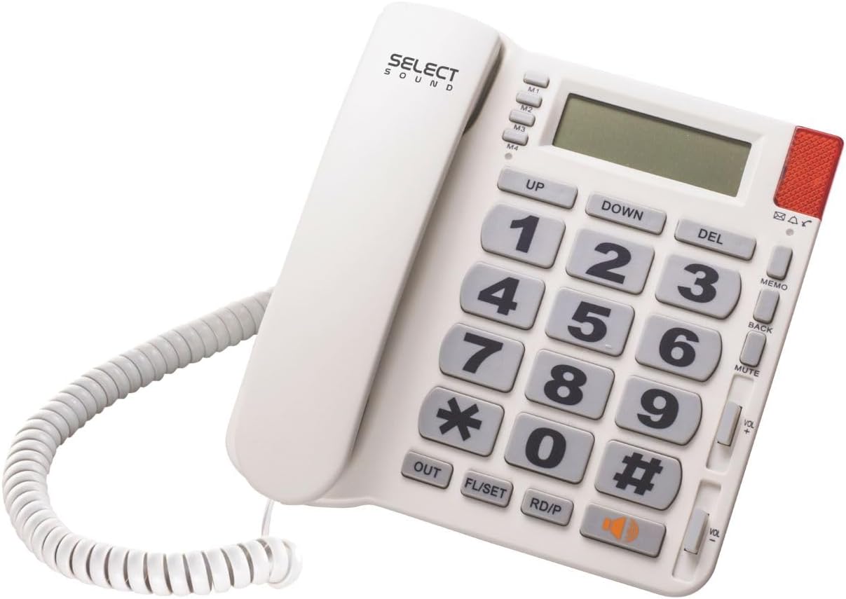 Panasonic Teléfono analógico kX-TS500, alámbrico, básico, unilinea, sin ...