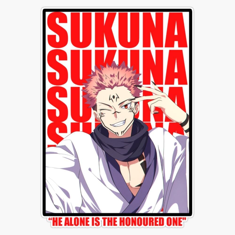 Amazon.com: Jujutsu Kaisen Ryomen Sukuna Desgin - Anime Bumper Sticker ...