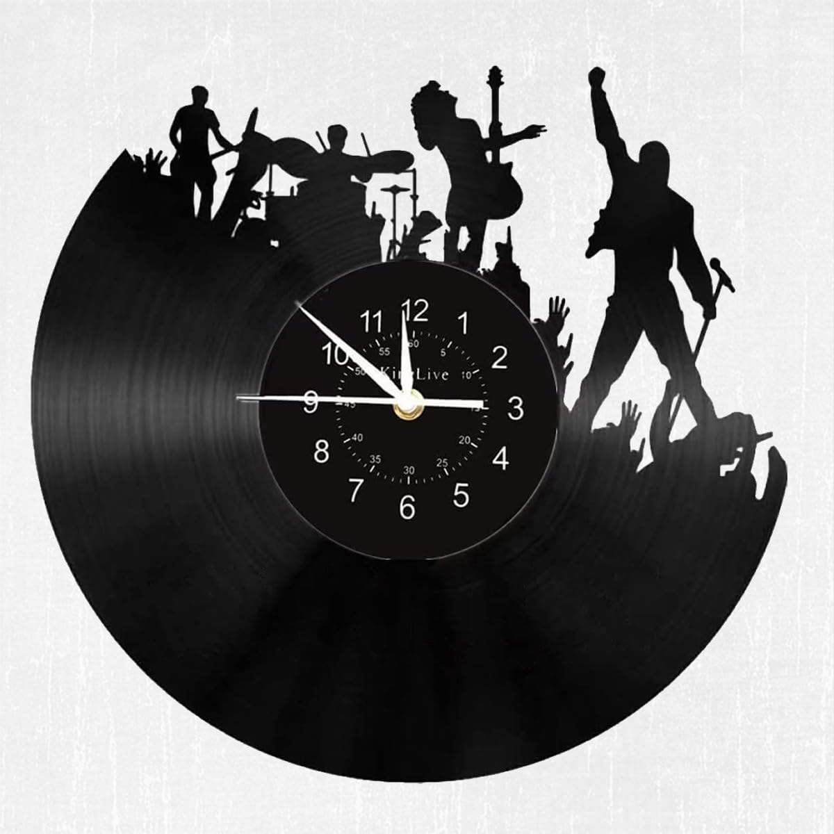 Amazon.com: BOVIZIPY Rock Band Music Themed Wall Clock, 12 Inch Vinyl ...