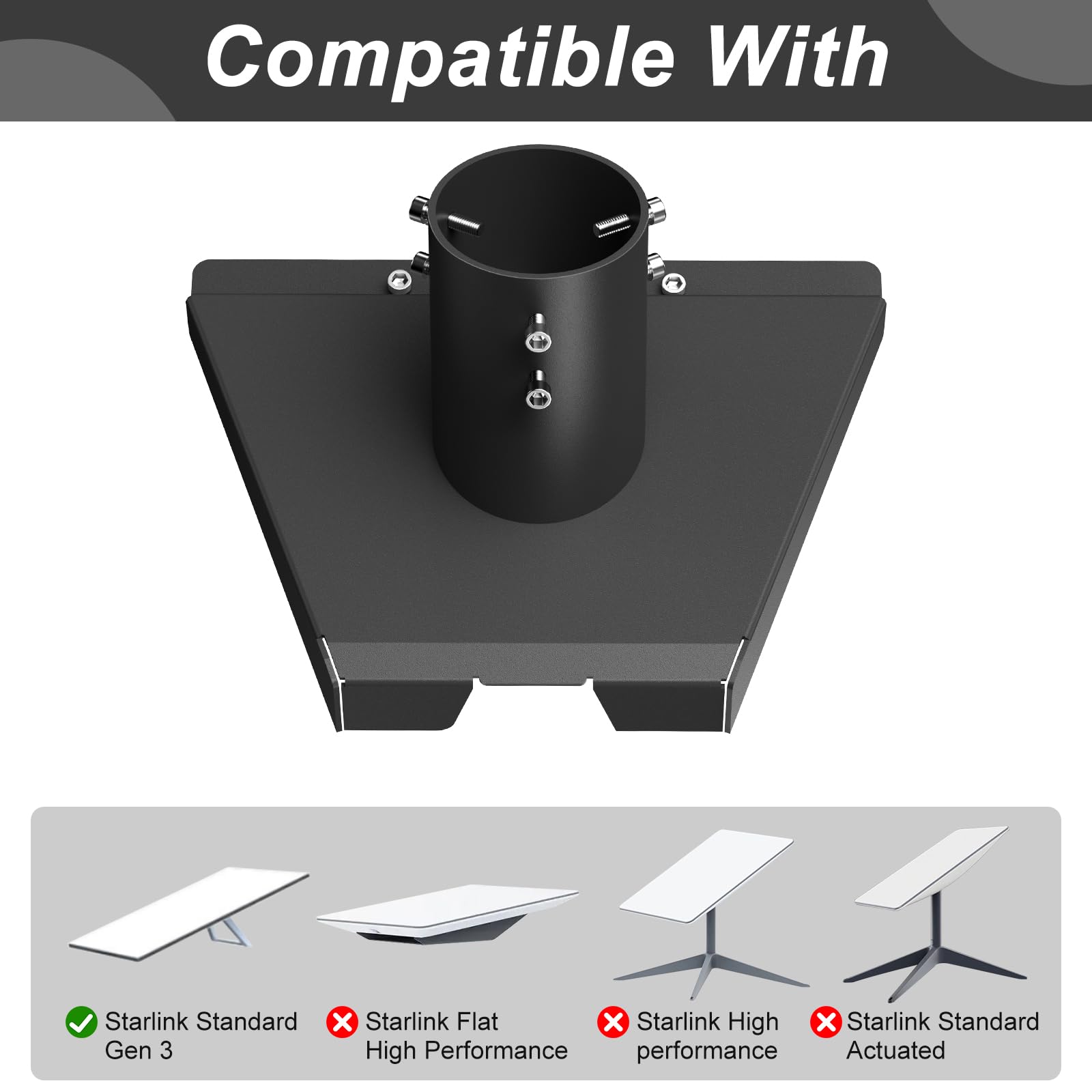 Gen 3 Installation Accessories Starlink Gen 3 Pole Mount Adapter ...