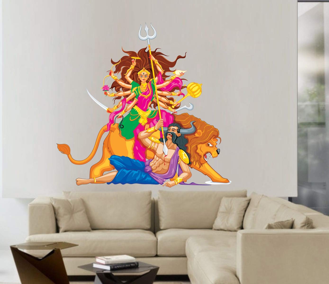 Sticker Studio Durga MAA Wall Sticker & Decal(Size -Width x Height -58 ...