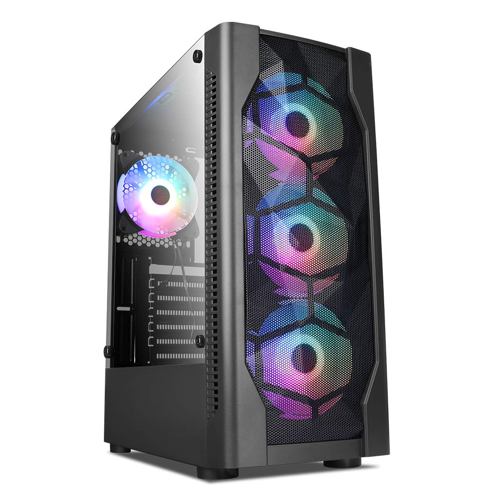 Buy SZSKING ATX Computer Game mid Tower Gaming pc Case 3.0 USB Tempered ...