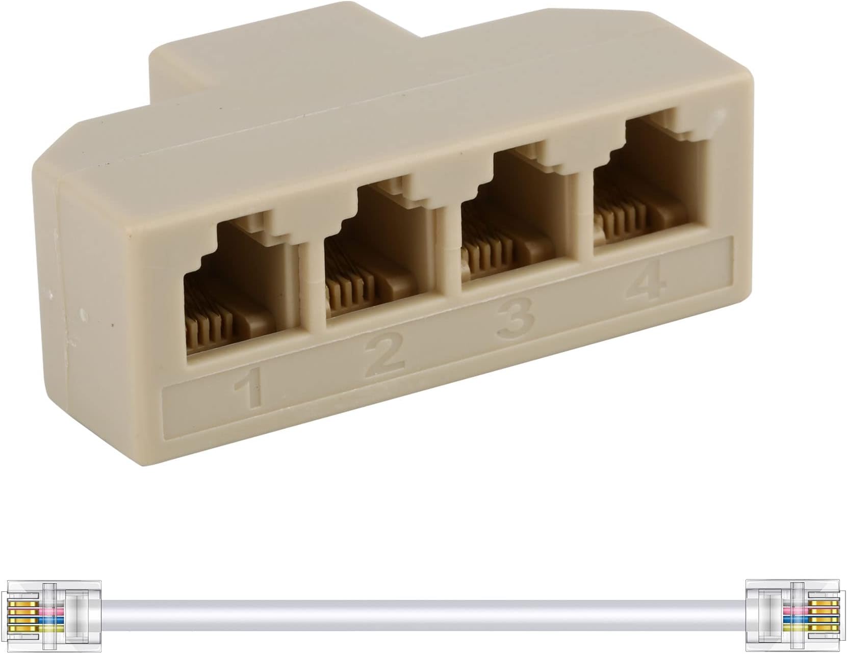 Amazon.com: Phone Jack Splitter, Vcall Phone Line Splitter, RJ11 ...
