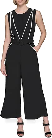 Amazon.com: KARL LAGERFELD Paris Women's Dresses jumpsuit,black soft ...