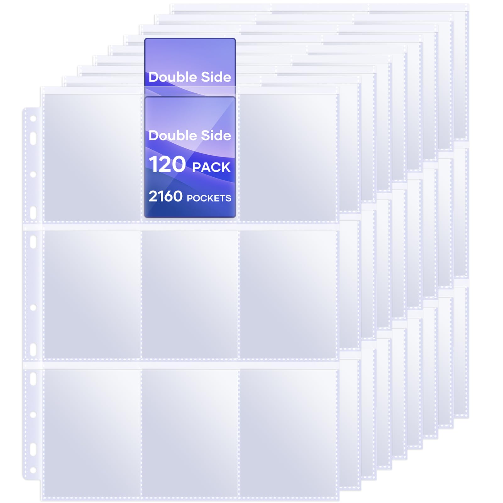 Amazon.com: TiopLior 120 Pack Sheet Protectors,9 Pocket Double Sided ...