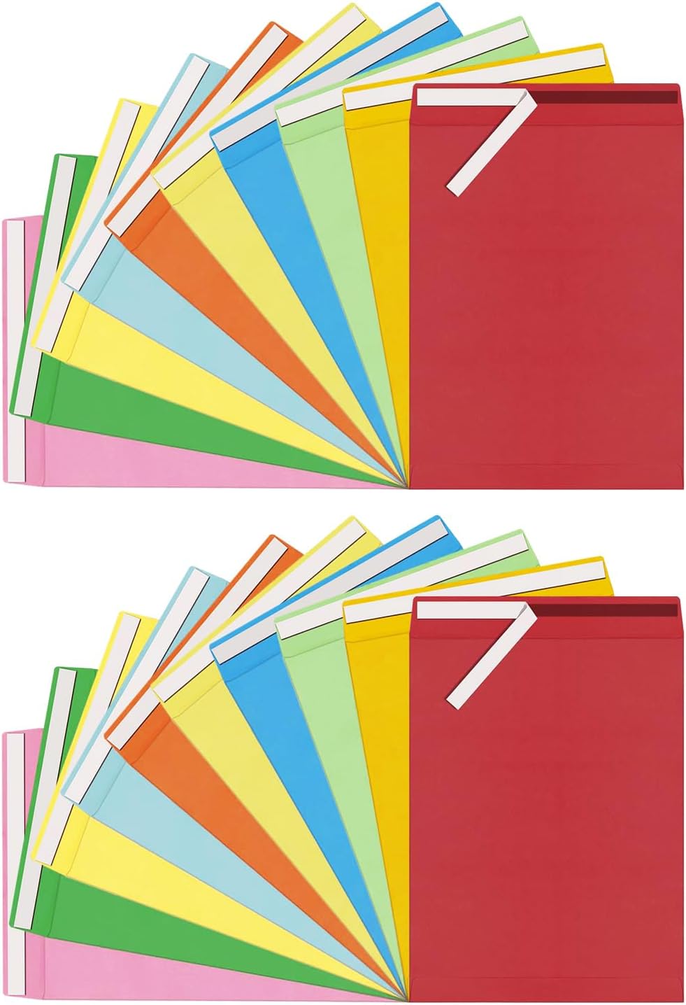 Mxinxiu 20 Pcs 9x12 inches Colored Catalog Envelopes 28lb Colorful ...