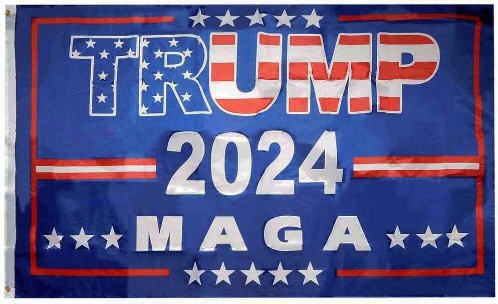 Amazon.com: New Trump (USA Overlay) 2024 MAGA Blue 3x5 3'x5' .Polyester ...
