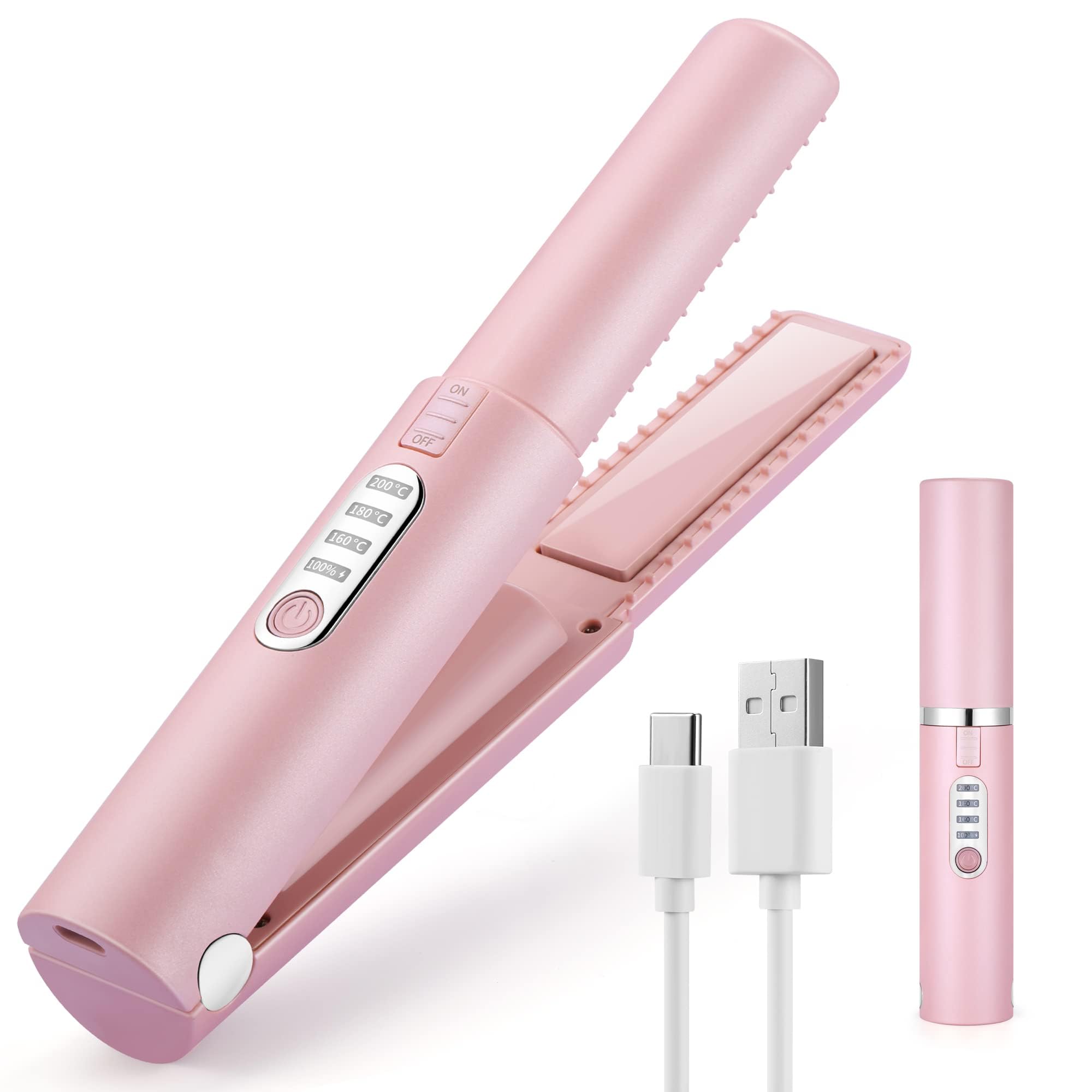 KASTWAVE Cordless Mini Hair Straightener, Wireless Portable Flat Iron ...