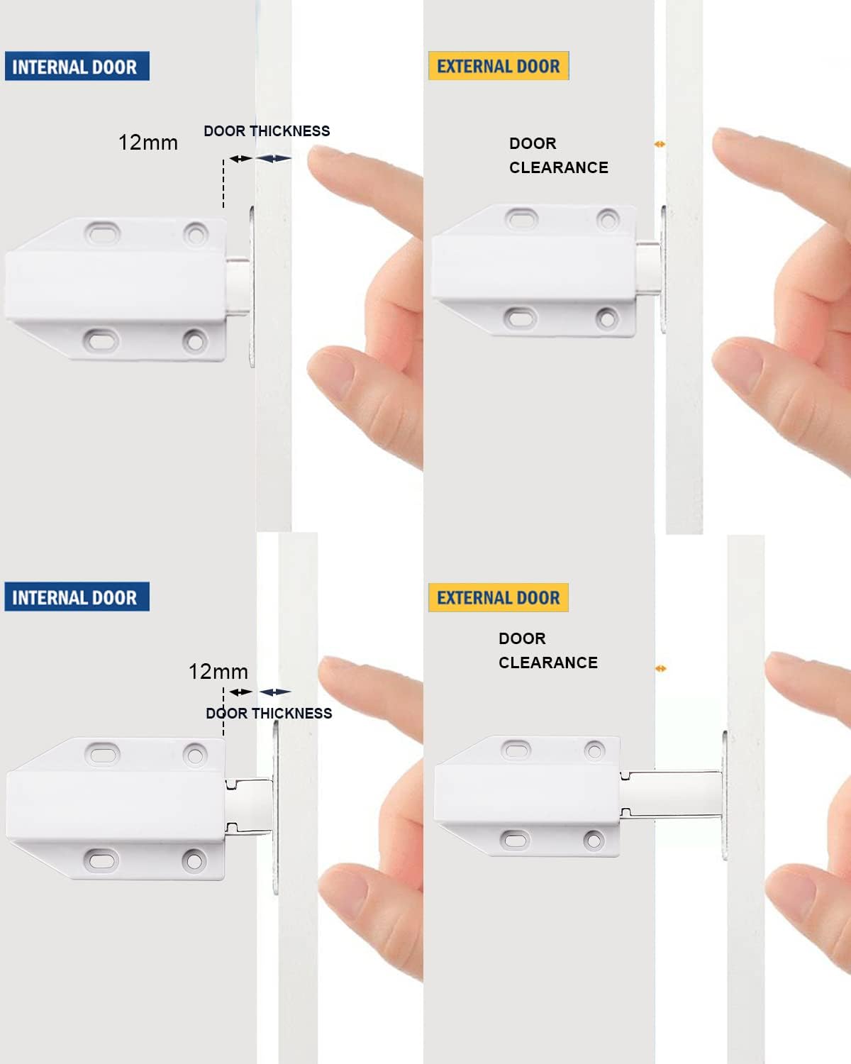 Snapklik.com : Jiayi Double Push To Open Cabinet Door Catches Heavy ...
