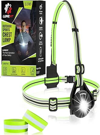 LUMEFIT Running Light for Runners - Chest LED Lamp Run Light - 90 ...