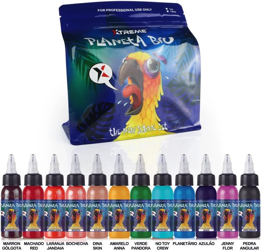 Amazon.com: Xtreme Ink 5 Color Neon Set, Electrifying Tattoo Inks for ...