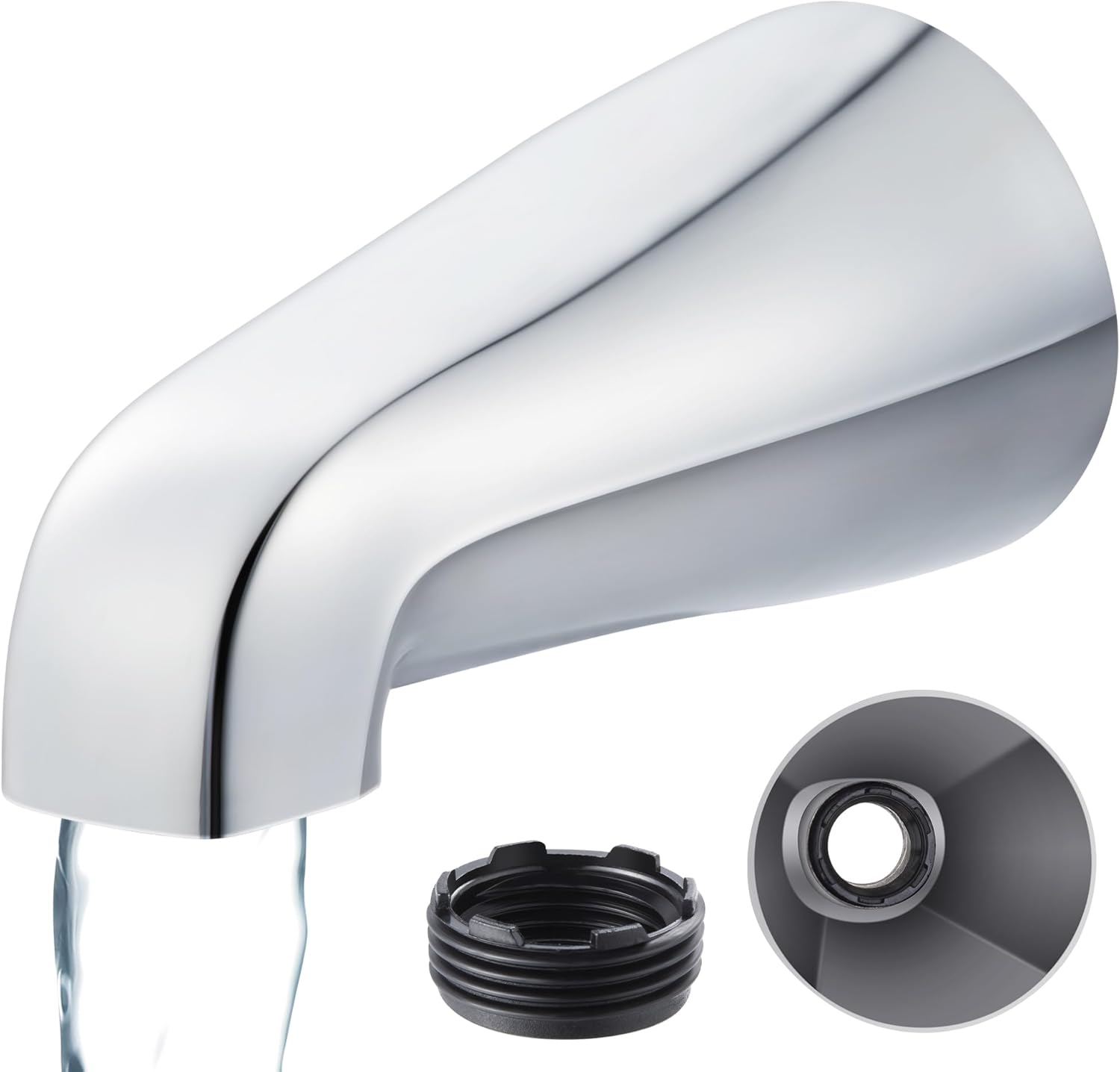 Dreyoo Universal Bath Tub Spout with Adapter Bathroom Bathtub Faucet ...