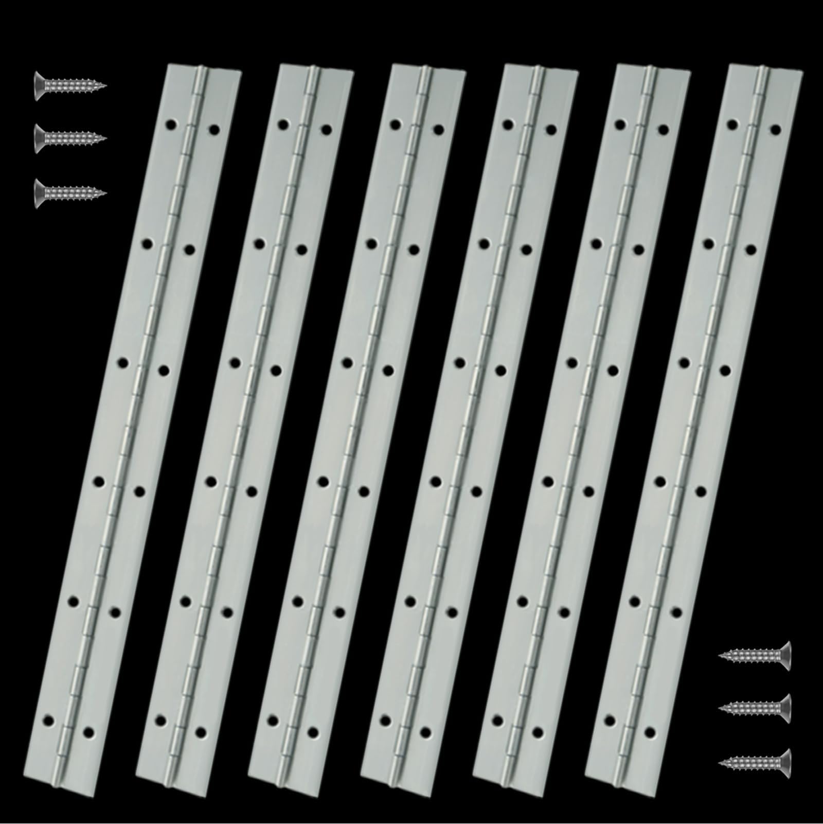 MIVIDE 6PCS 12 inch Piano Hinges 300mm, Long Hinges for Wood ...