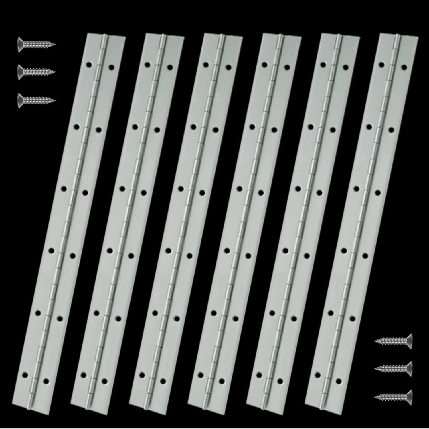 MIVIDE 6PCS 12 inch Piano Hinges 300mm, Long Hinges for Wood ...