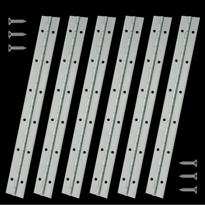 MIVIDE 6PCS 12 inch Piano Hinges 300mm, Long Hinges for Wood ...