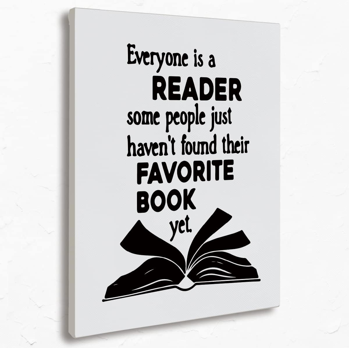 Amazon.com: Everyone Is A Reader Canvas Wall Art Prints,Funny Saying ...