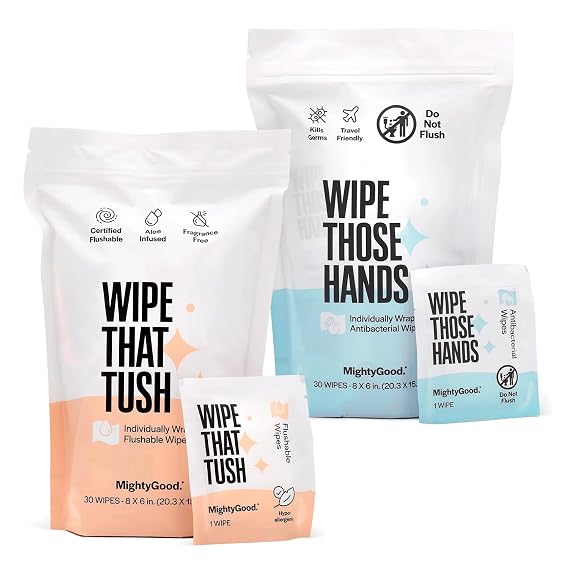 Amazon.com: Wipe That Tush 30 Count Individually Wrapped Flushable ...