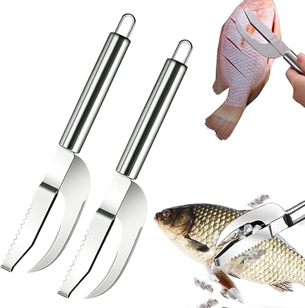 Amazon.com: Drkicsy 2 PCS Multi Fish Scale Knife 3-in-1 Cut Scrape Dig ...