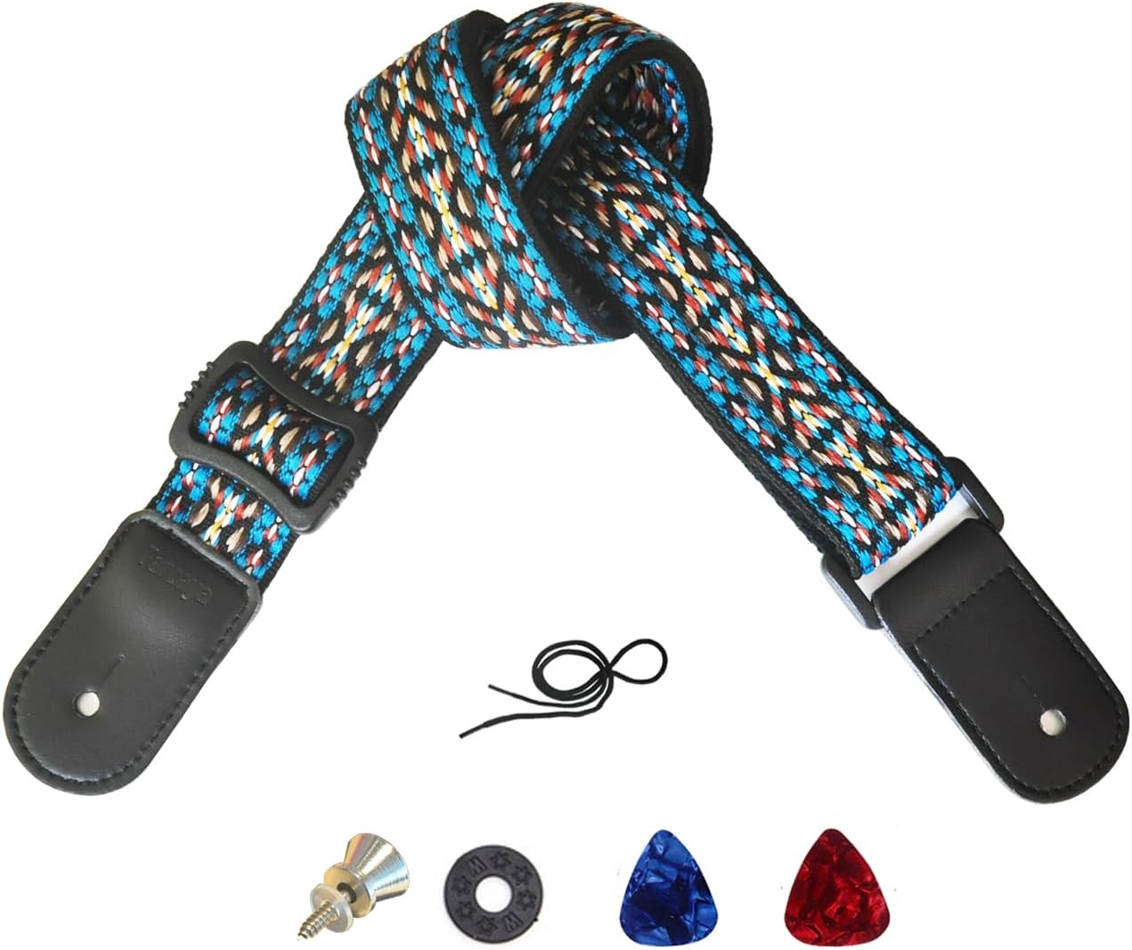 Amazon.com: Farcaya Ukulele Strap Jacquard Flower Cotton for Soprano ...