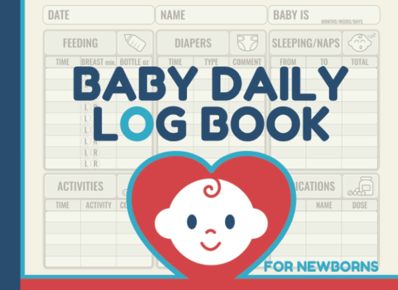 Baby Daily Log Book for Newborns: Infant Daycare Schedule - Feeding ...