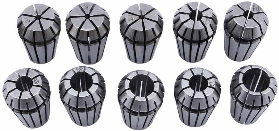 TINVHY 10-Pack ER16 Spring Collet Set 1-10mm CNC Super Precision ...