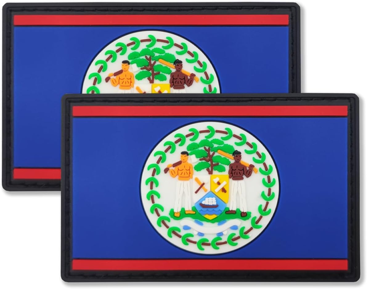Amazon.com: Overdecor Belize Belizean Flag Patch Tactical Military Patches - Hook and Loop ...
