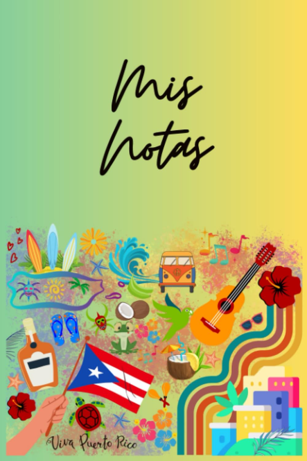 Amazon.com: Mis Notas, Puerto Rico inspired writing notebook 1 (Spanish ...