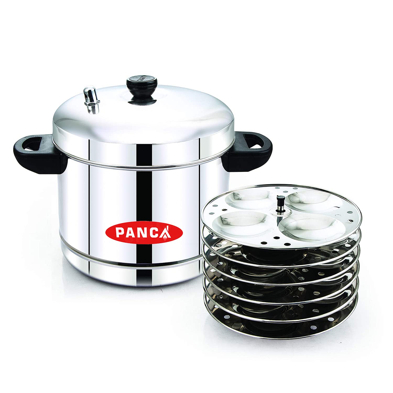 Buy Panca Idli Maker Stainless Steel Idli Cooker Steel Multi Plate Idli ...