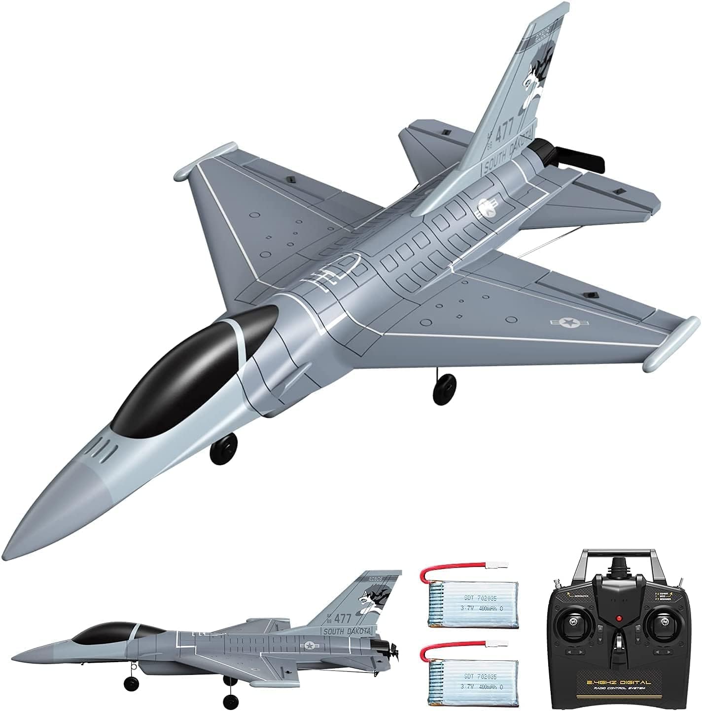 VOLANTEXRC Remote Control Plane 2.4GHz 4CH RC Jet F16 Fighting Falcon ...