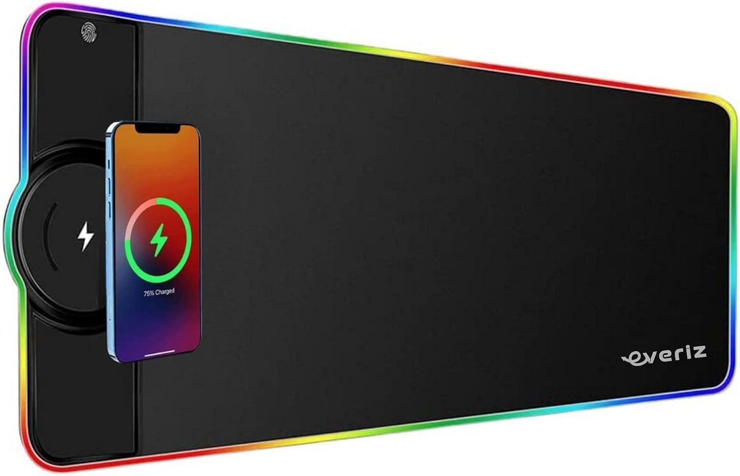 Amazon.com: EVERIZ Premium Extended RGB Gaming Mousepad with 15W Qi ...