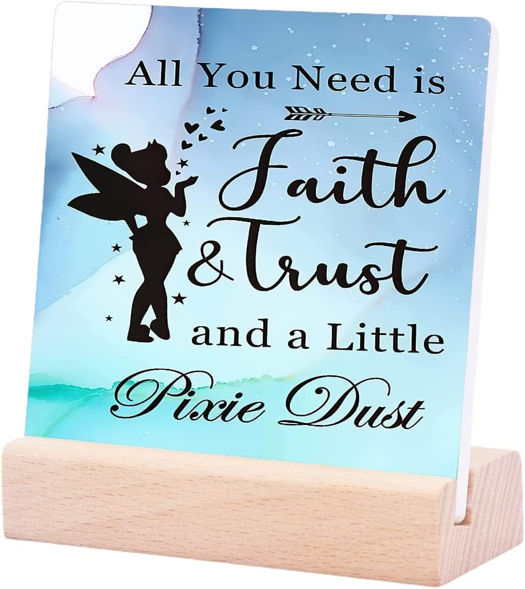 Amazon.com: Inspirational Quote All It Takes is Faith Trust & Pixie ...