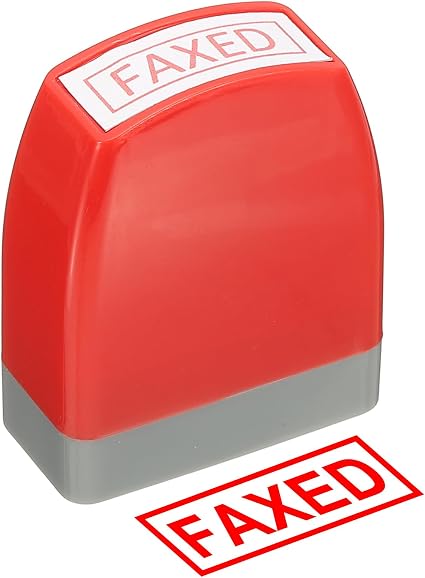 PATIKIL Faxed Notice Stamp Self Inking, Red Ink Office Pre Inked ...