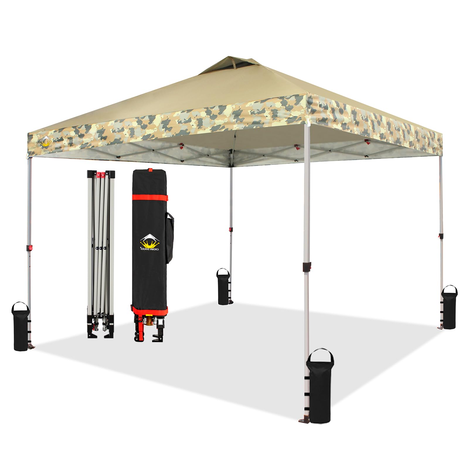 Snapklik.com : CROWN SHADES Canopy Tent 10x10 Pop Up Canopy Outdoor ...