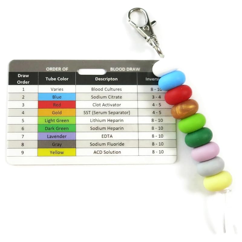Amazon.com: Order of Blood Draw Beads with Badge Card for Phlebotomy ...