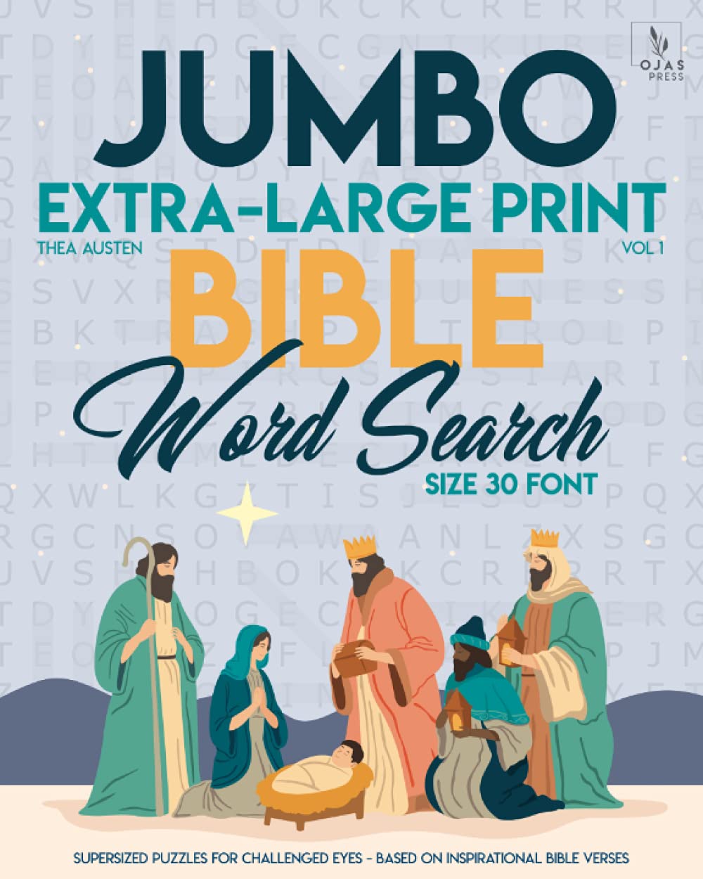 Jumbo, Extra-Large Print Bible Word Search Puzzles - Vol. 1: Supersized ...