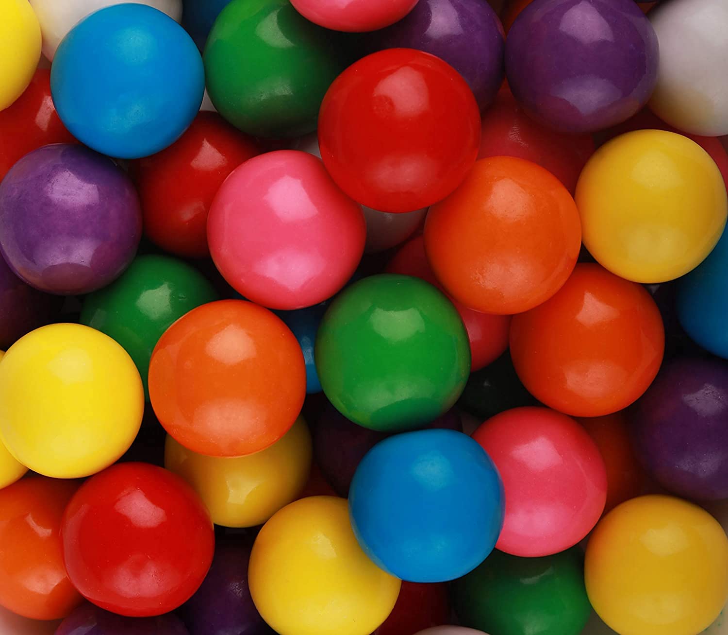 Amazon.com : Candy Shop 1" Gumballs, Assorted Fruit Flavored Bubble Gum ...