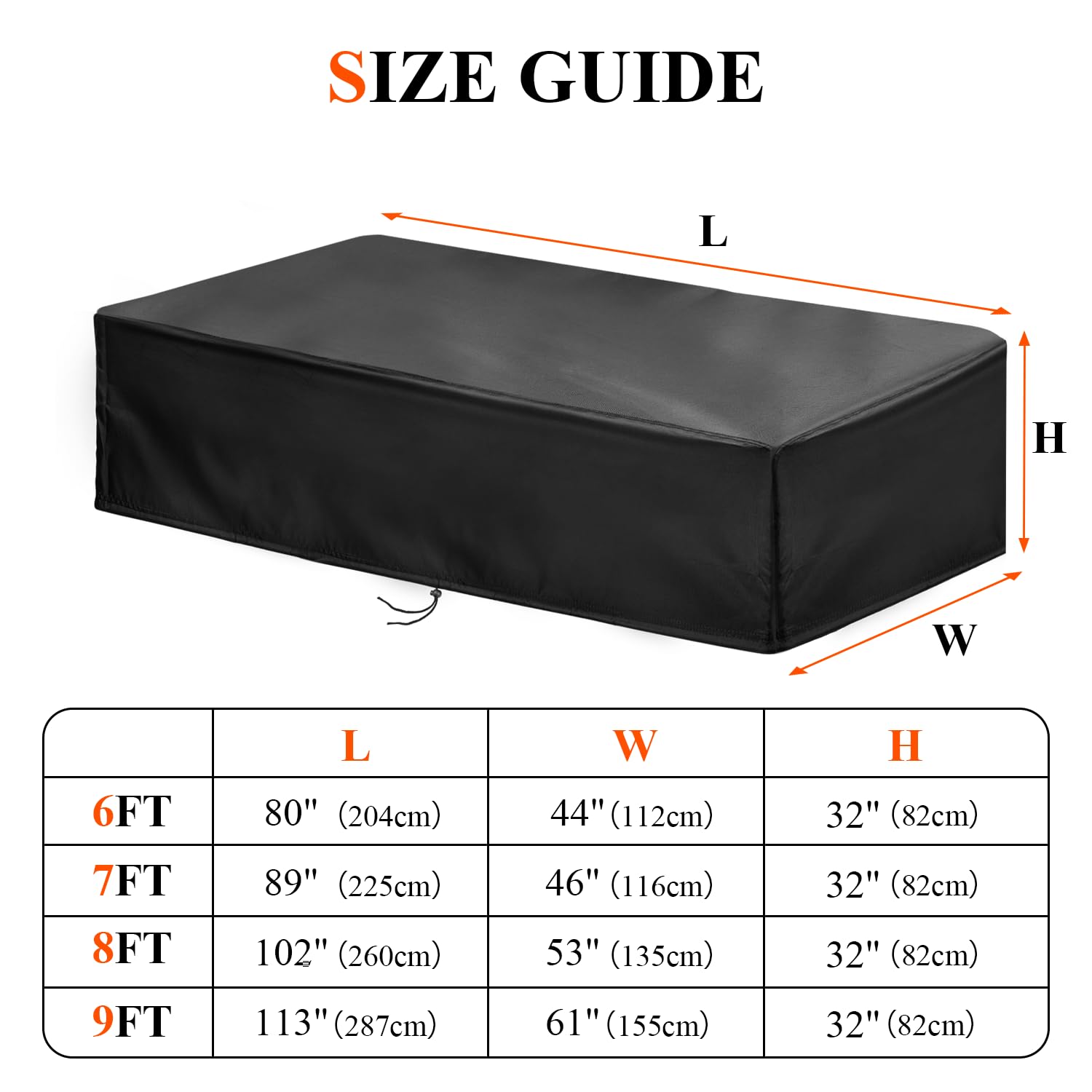 Snapklik.com : 2025 Upgraded FabricSaking 6/7/8/9 Ft Pool Table Cover ...