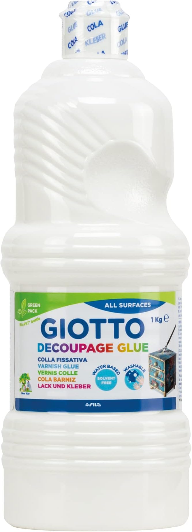 GIOTTO COLLAGE - Flacone Da 1Kg Colla Per Collage, Trasparente : Amazon ...