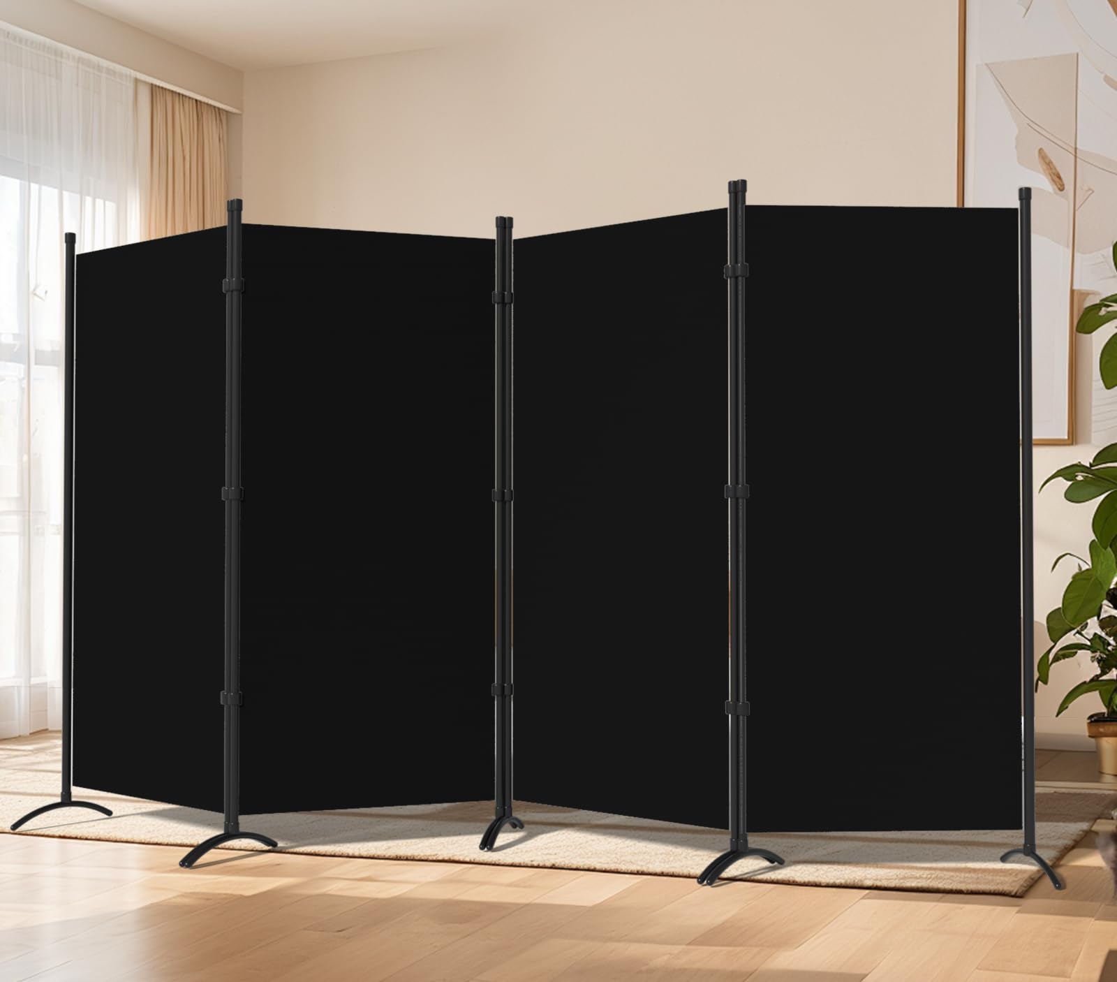 Amazon.com: Room Dividers Folding Privacy Screens 4 Panel Partition ...