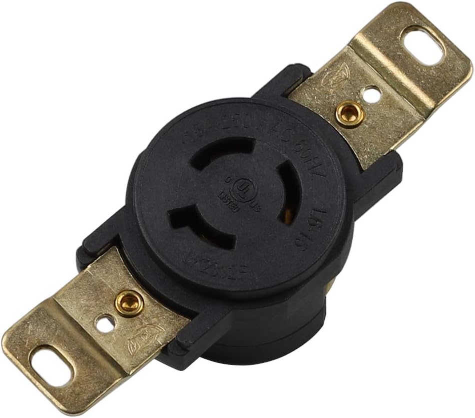 Nema L6-15R 15A/250V 2 Pole 3 Wire Industrial Grade Locking Female ...