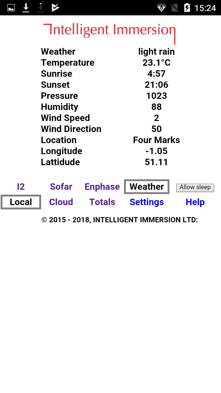 Aplicación Intelligent Immersion Monitor en Amazon Appstore