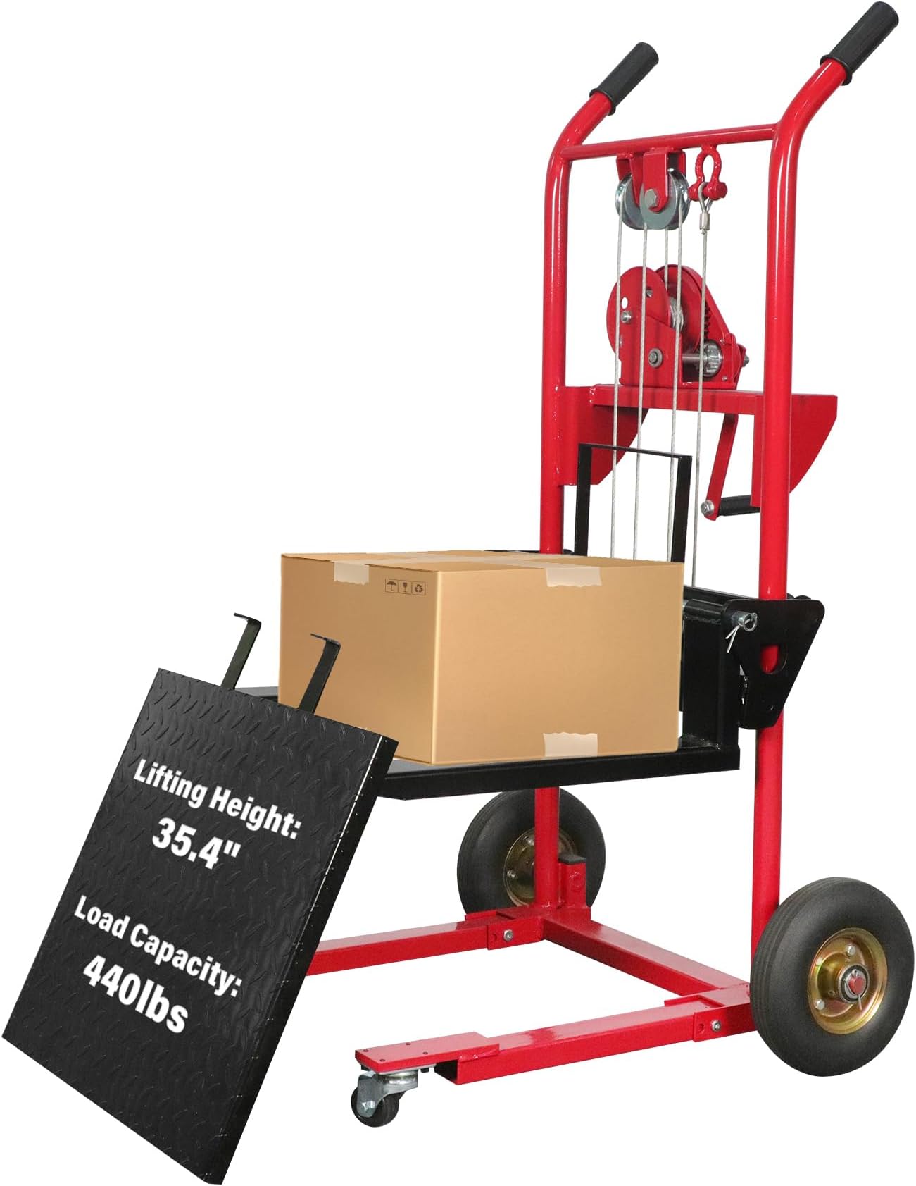 Amazon.com: Manual Forklift Material Stacker, Hand Truck Lifts with ...