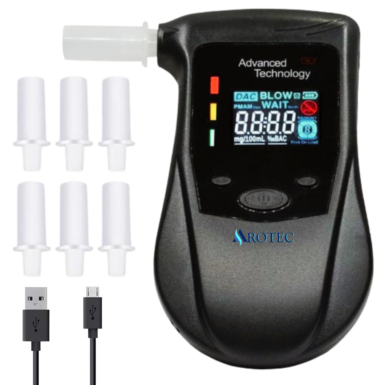 AROTEC Professional Alcohol Tester and Breath Analyzer High-Precision ...