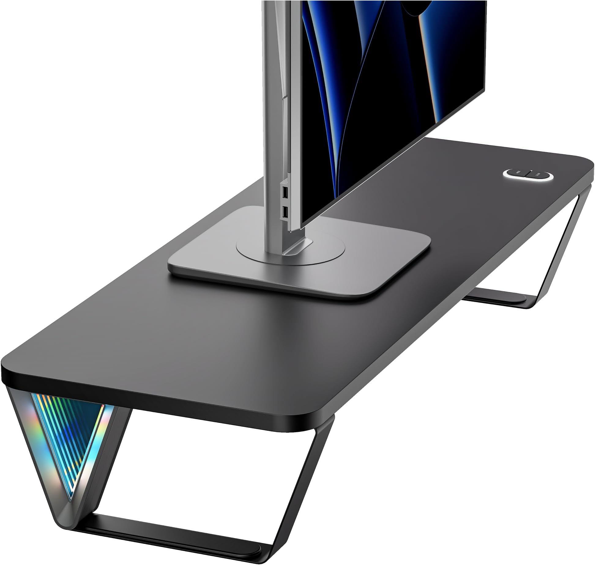 Amazon.com: Acrylic Monitor Stand Riser - Computer Desk Shelf Organizer ...