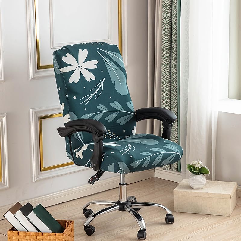 Amazon.com: BSYMDH Stretch Office Chair Covers Durable Zipper Stretch ...