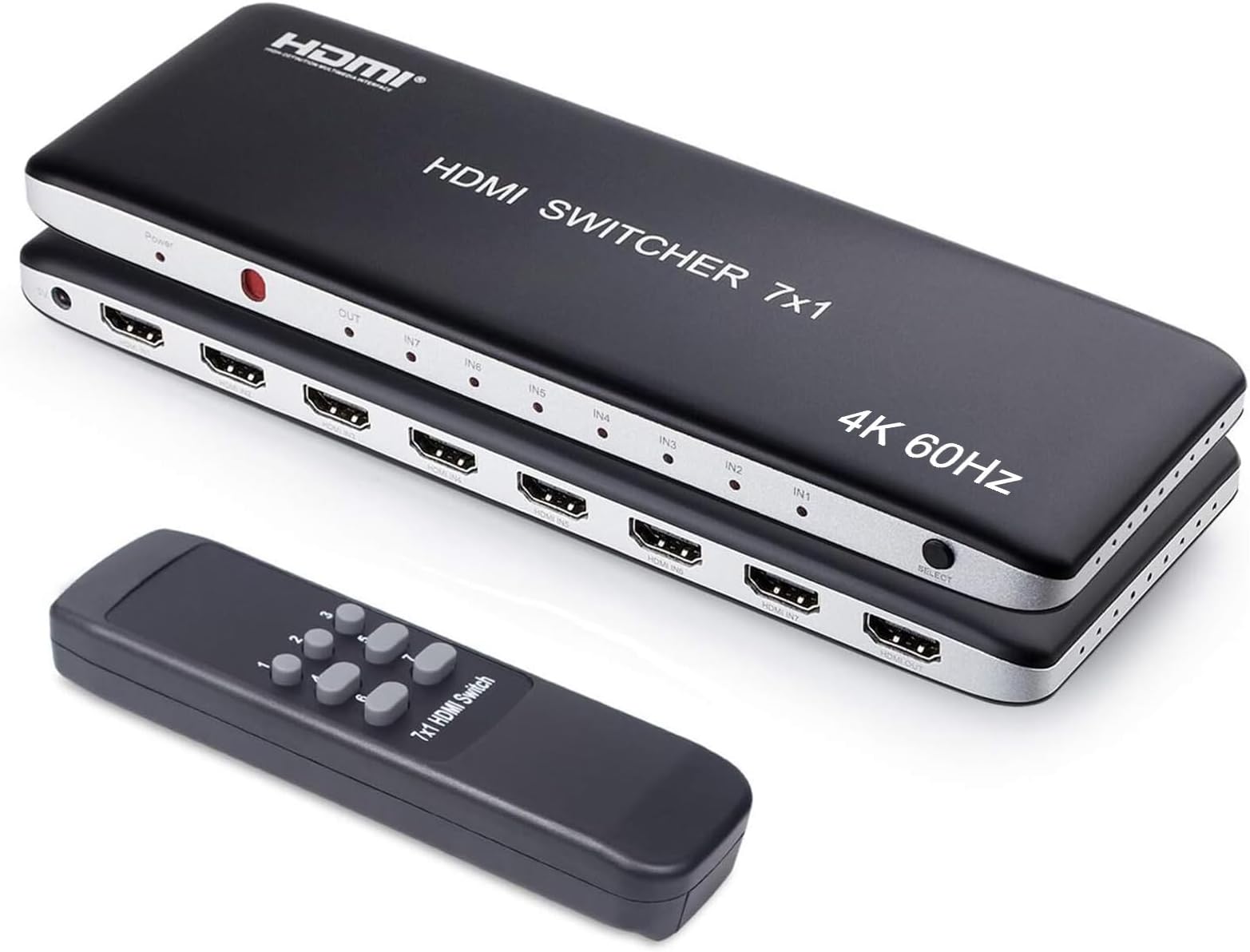 Amazon.com: Univivi 7 Port HDMI Switch Version 2.0 4K@60Hz HDMI ...