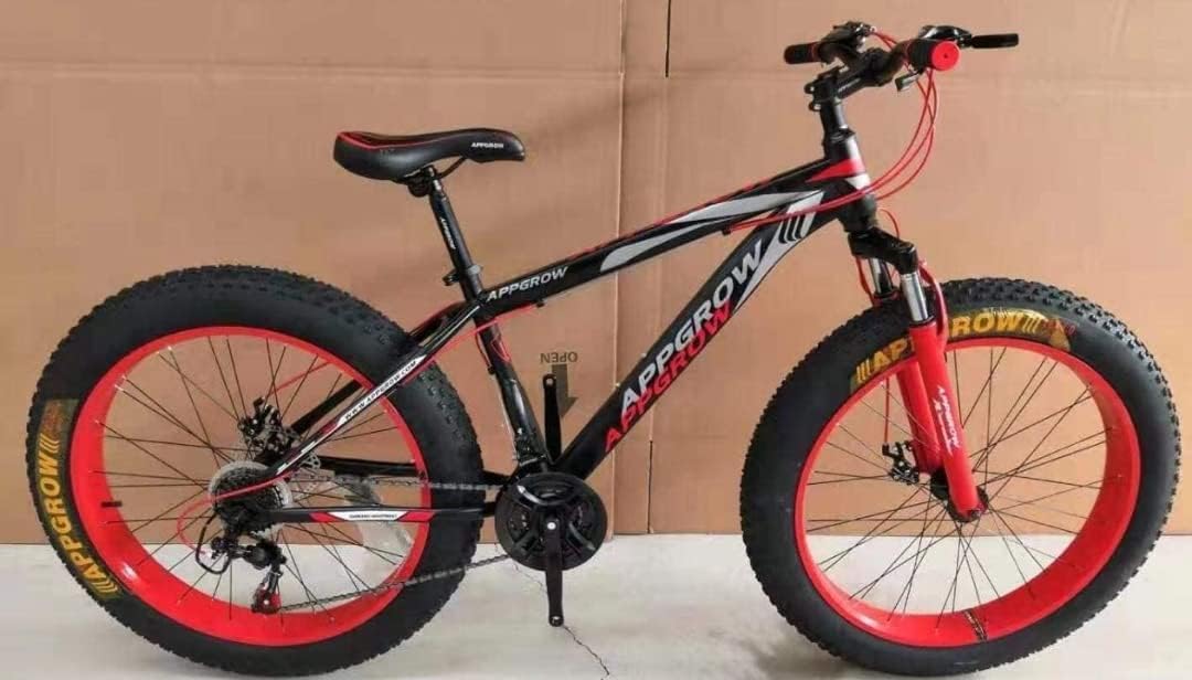 Buy F Cycles Steel 21 Gear Fat tyre Cycle (XL, White) Online at Low ...