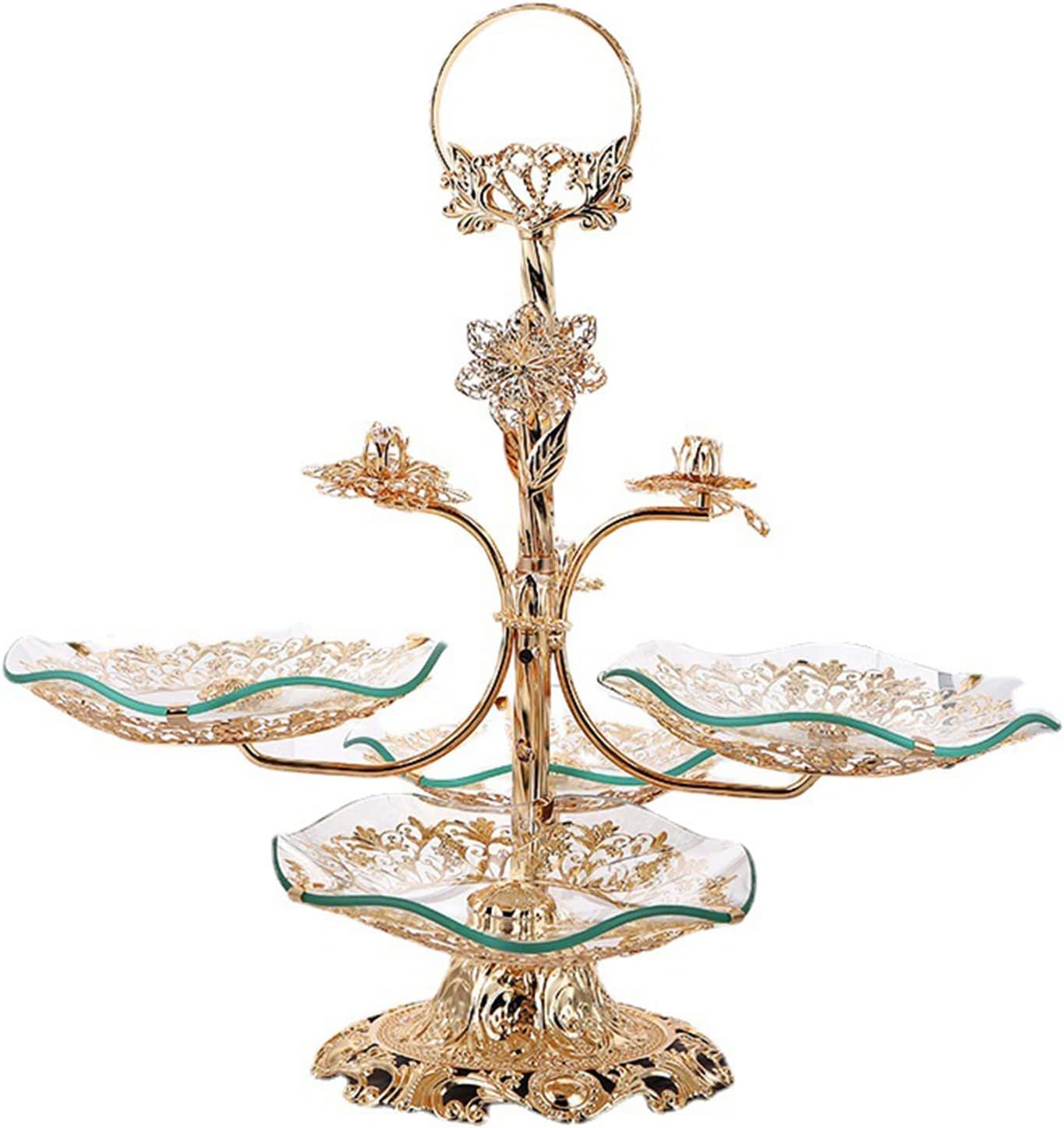 Amazon.com: Qabinvoe 4 Tiers Cake Stand Round Cupcakes Tower Holder ...